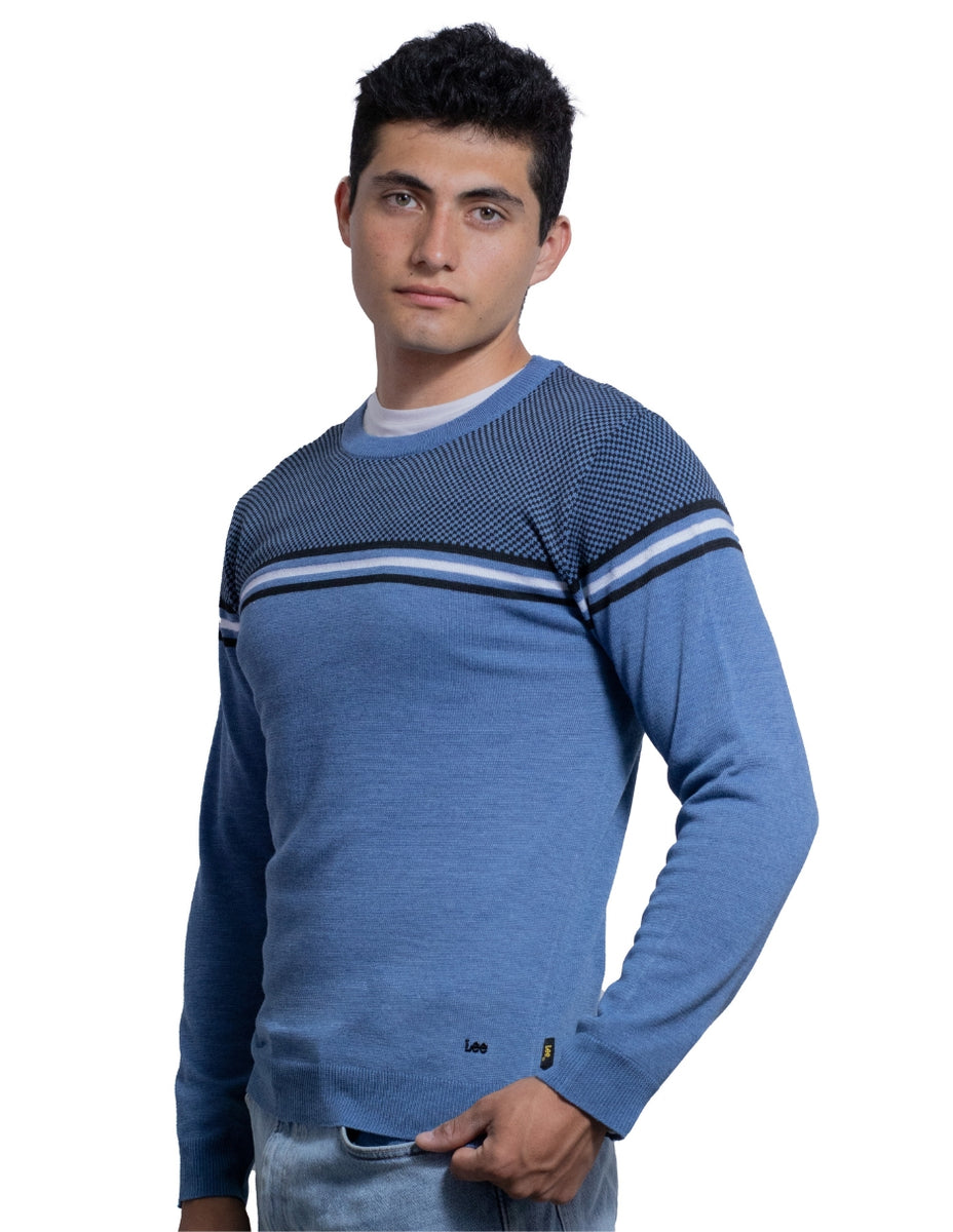 Suéter ligero para caballero en color azul cielo, marca LEE. – Makio ...