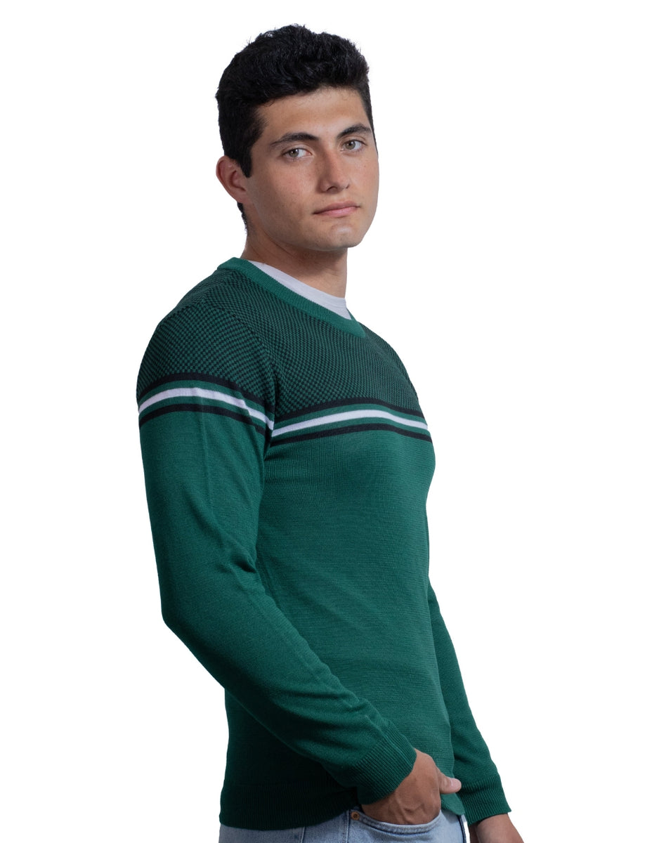 Suéter ligero para caballero en color verde, marca LEE. – Makio store mx