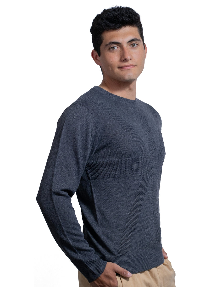 Suéter ligero para caballero en color gris, marca LEE. – Makio store mx