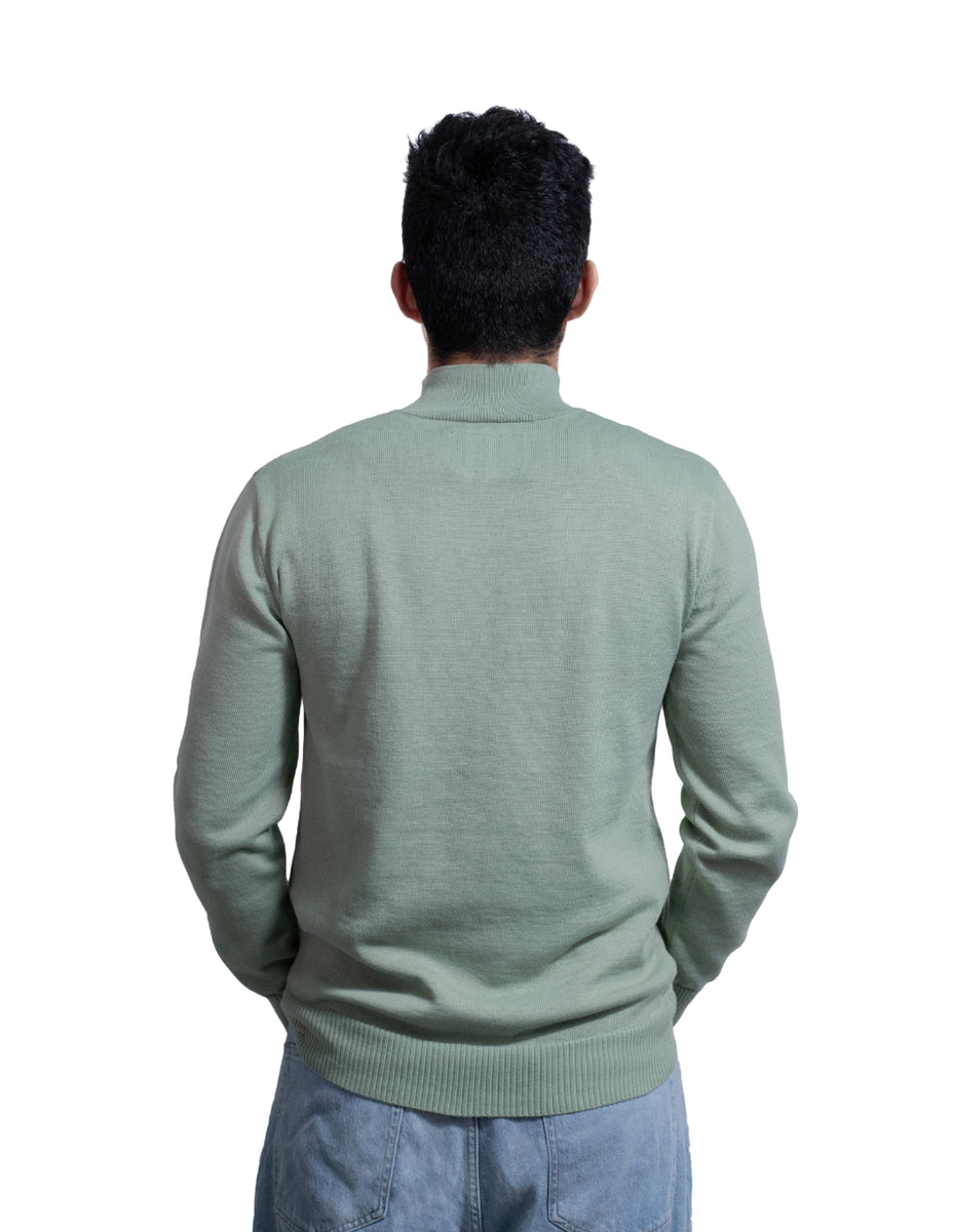 Suéter en color verde claro con cuello alto para caballero, marca LEE ...