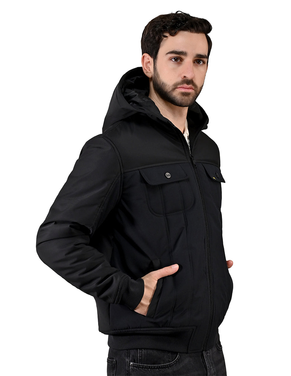 Chamarra con capucha para Hombre en color negro, marca LEE. – Makio ...