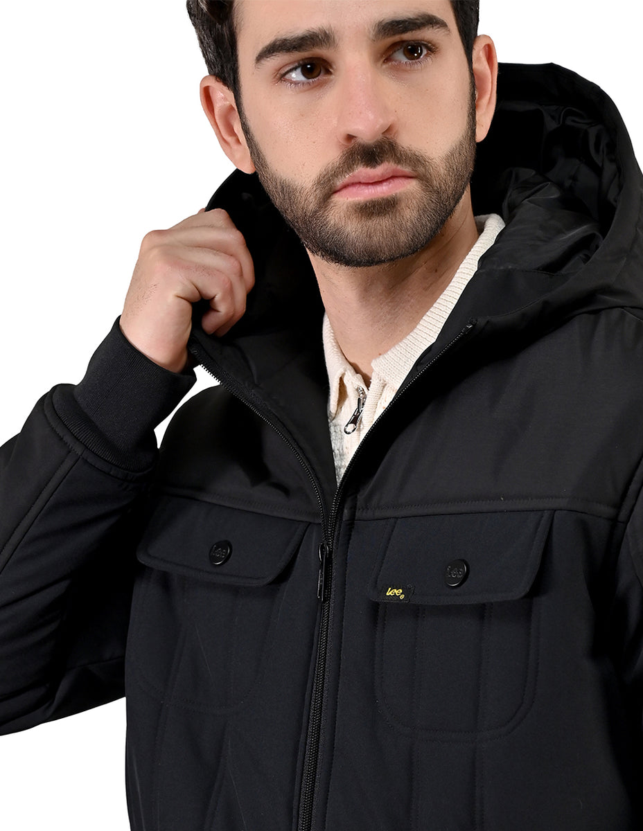 Chamarra con capucha para Hombre en color negro, marca LEE. – Makio ...