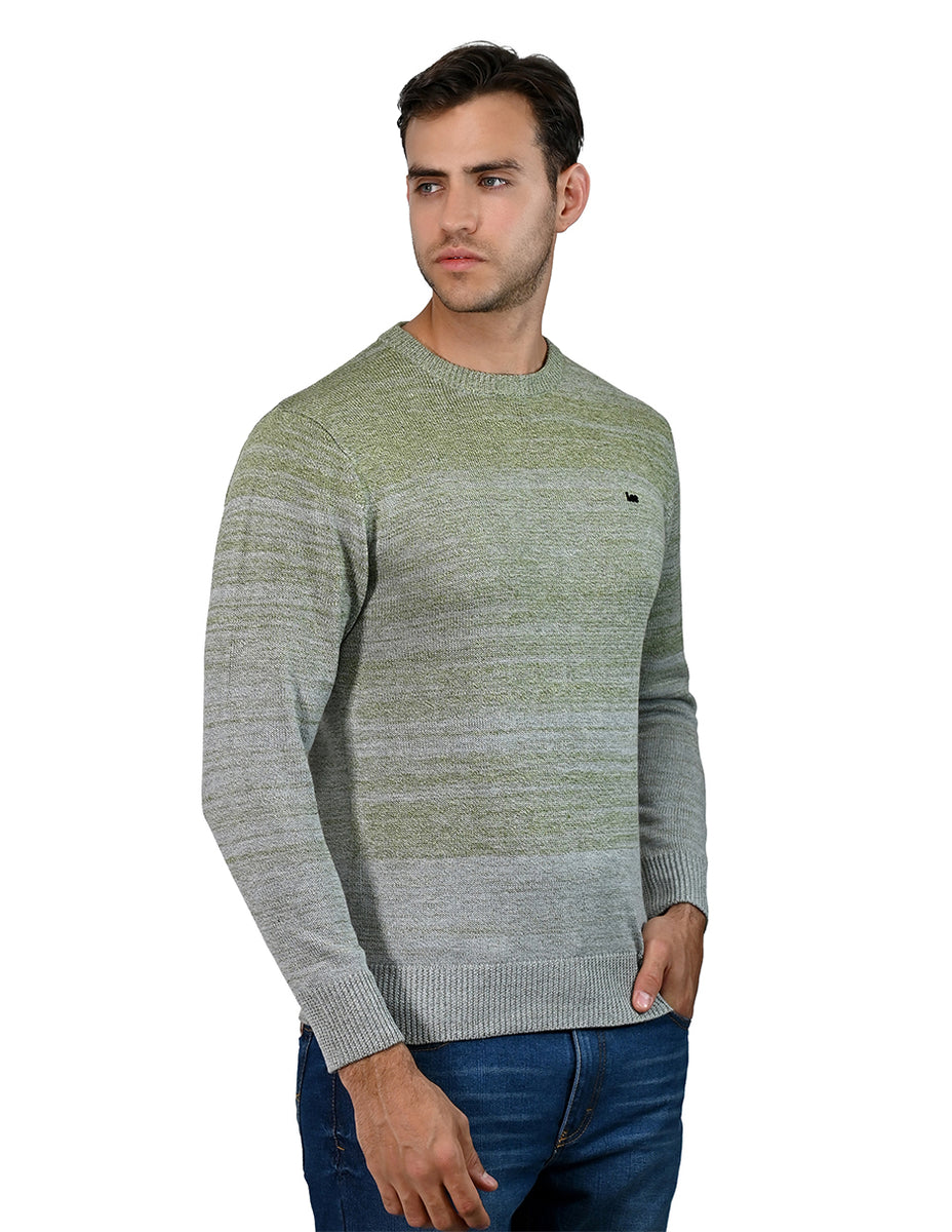 Suéter bicolor blanco & verde, Casual Confort para Hombre, marca LEE ...