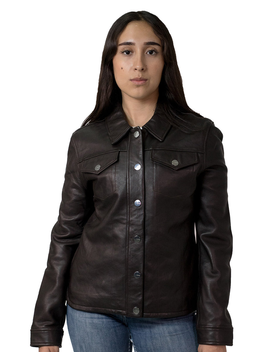 Chamarra para dama NINE WEST en color Cafè. – Makio store mx